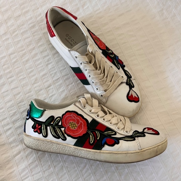 Gucci | Shoes | Gucci Flower Sneakers | Poshmark